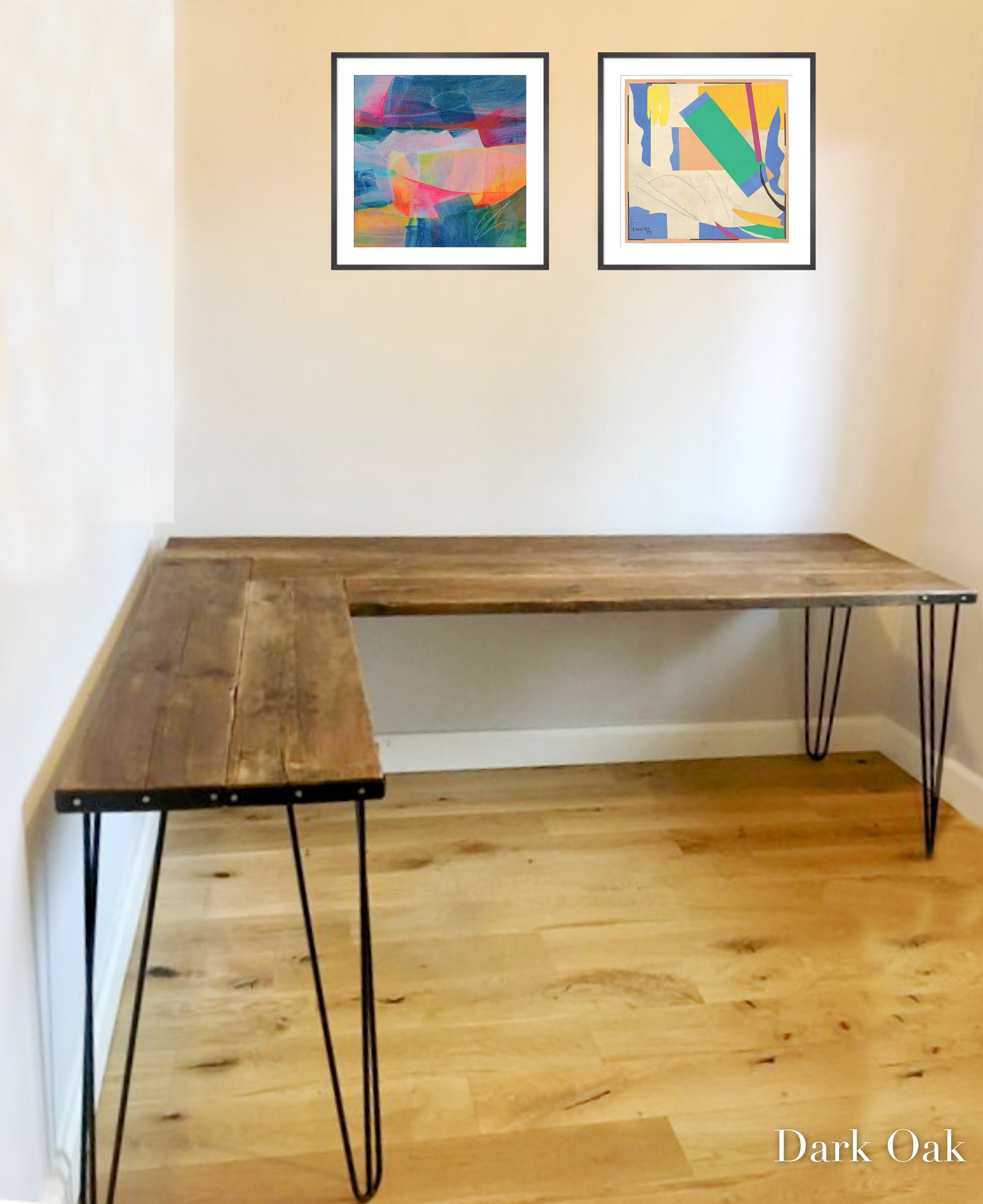 Rustic L-shaped Desk Corner Desk - Etsy UK