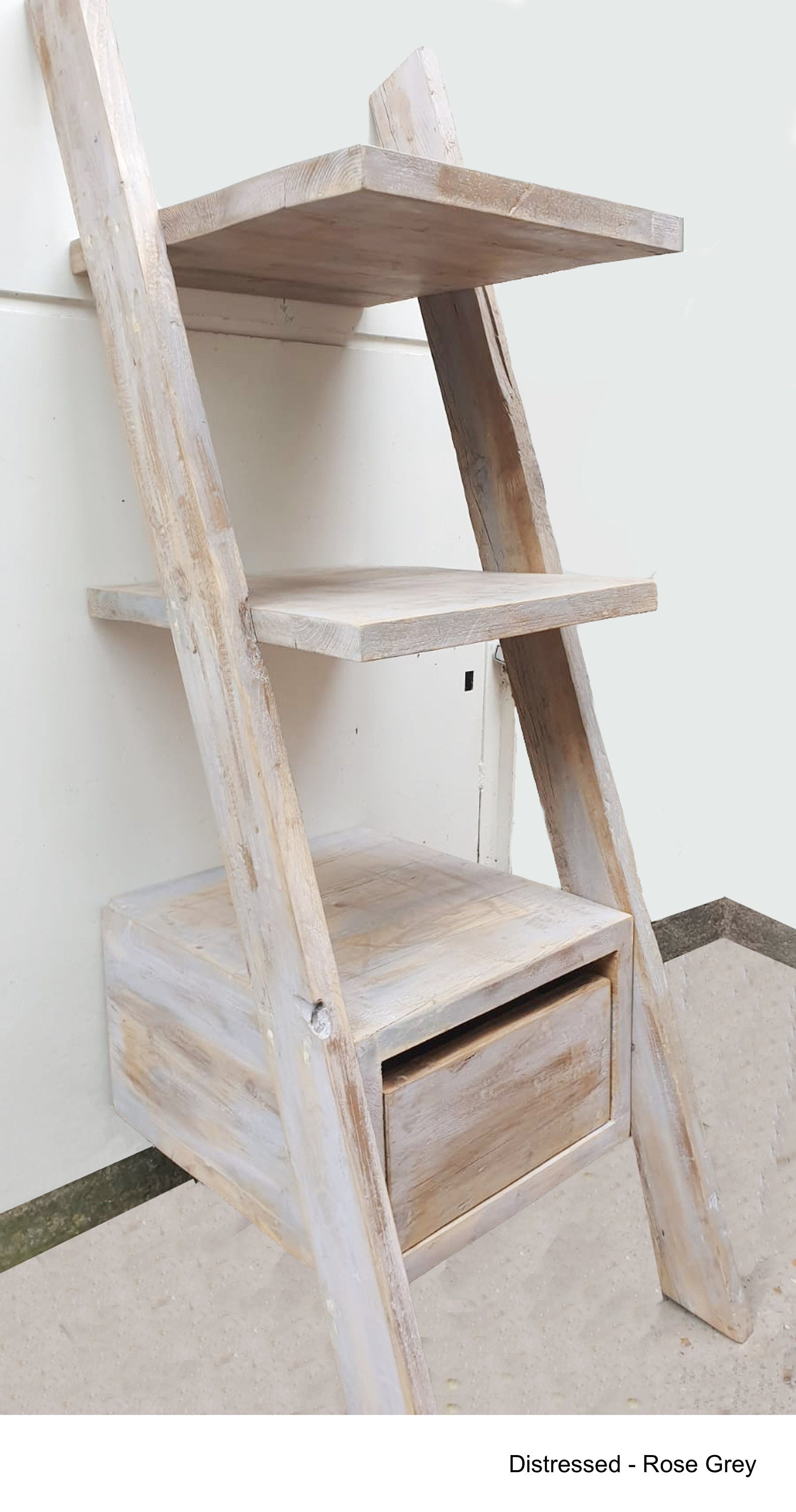 Bespoke Ladder Bookshelf and Drawer - Etsy UK