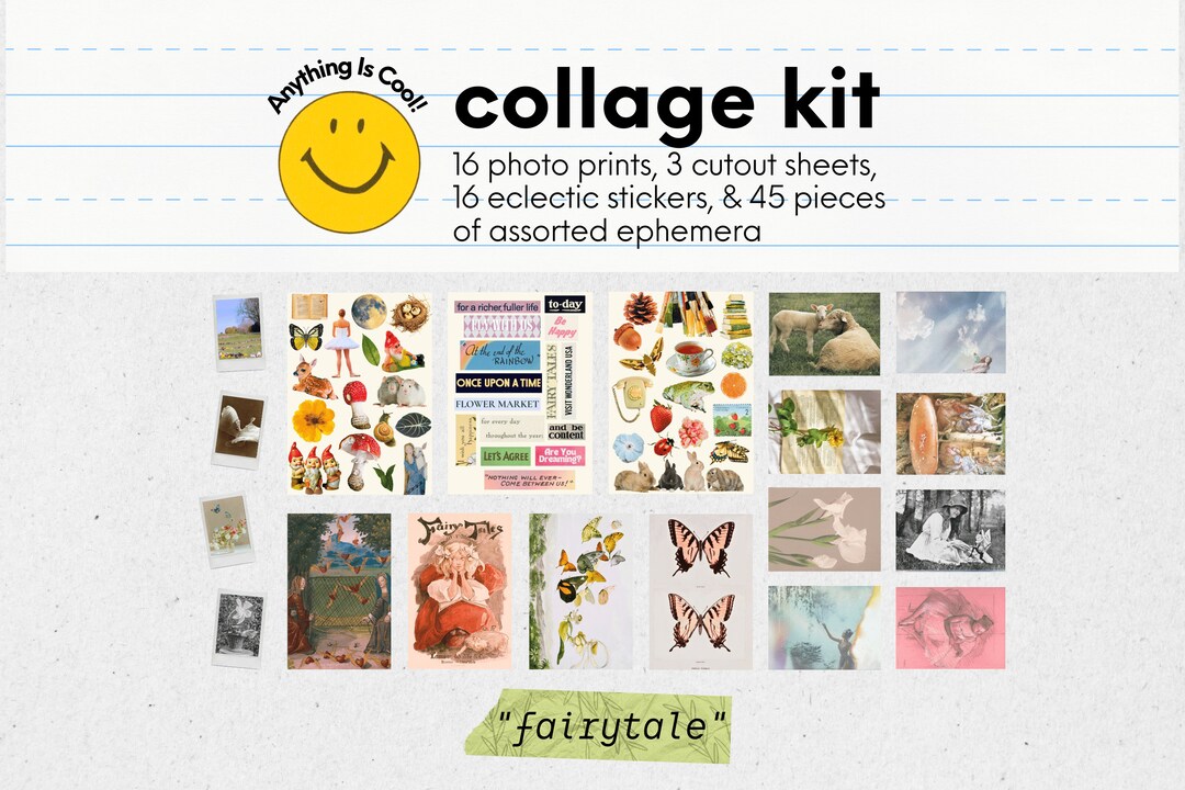 FAIRYTALE | 80 Piece Collage Kit | Earthy Aesthetic | Vintage ...
