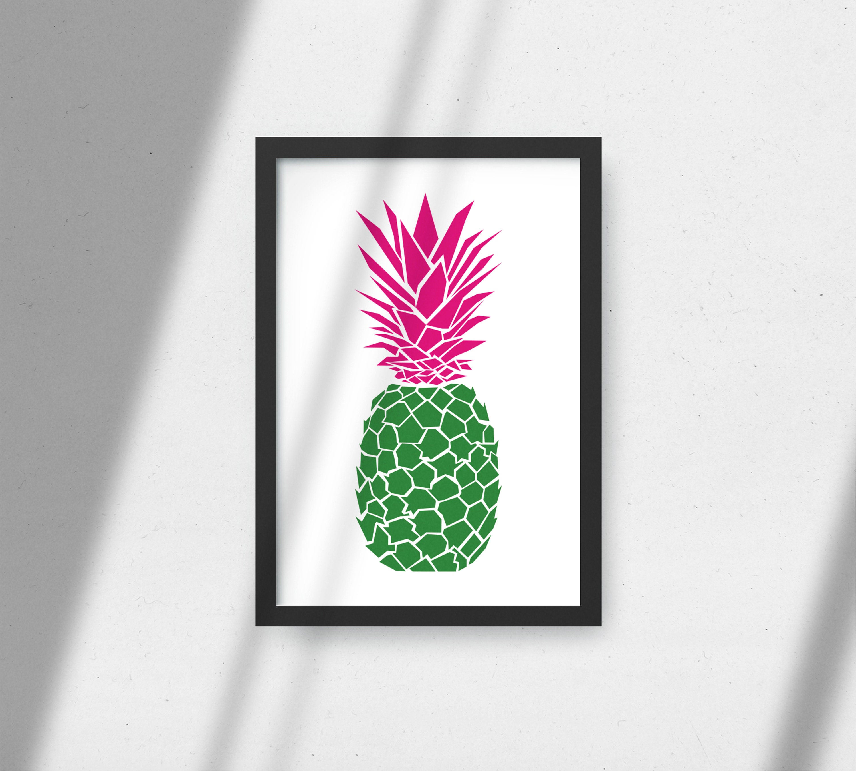 Cactus Pineapple Flamingo Printable Wall Art Set of 3 | Etsy