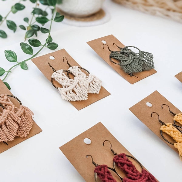 Macrame Earrings - Etsy