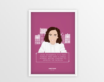 Anne Frank Quote Poster - Etsy