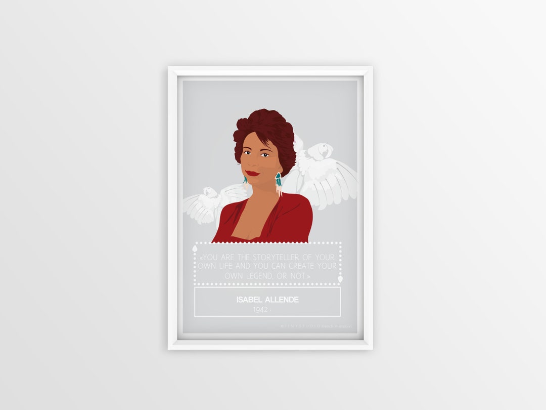 Portrait of Isabel Allende, Icon, Women of Words, Pop Art Gift for Her ...
