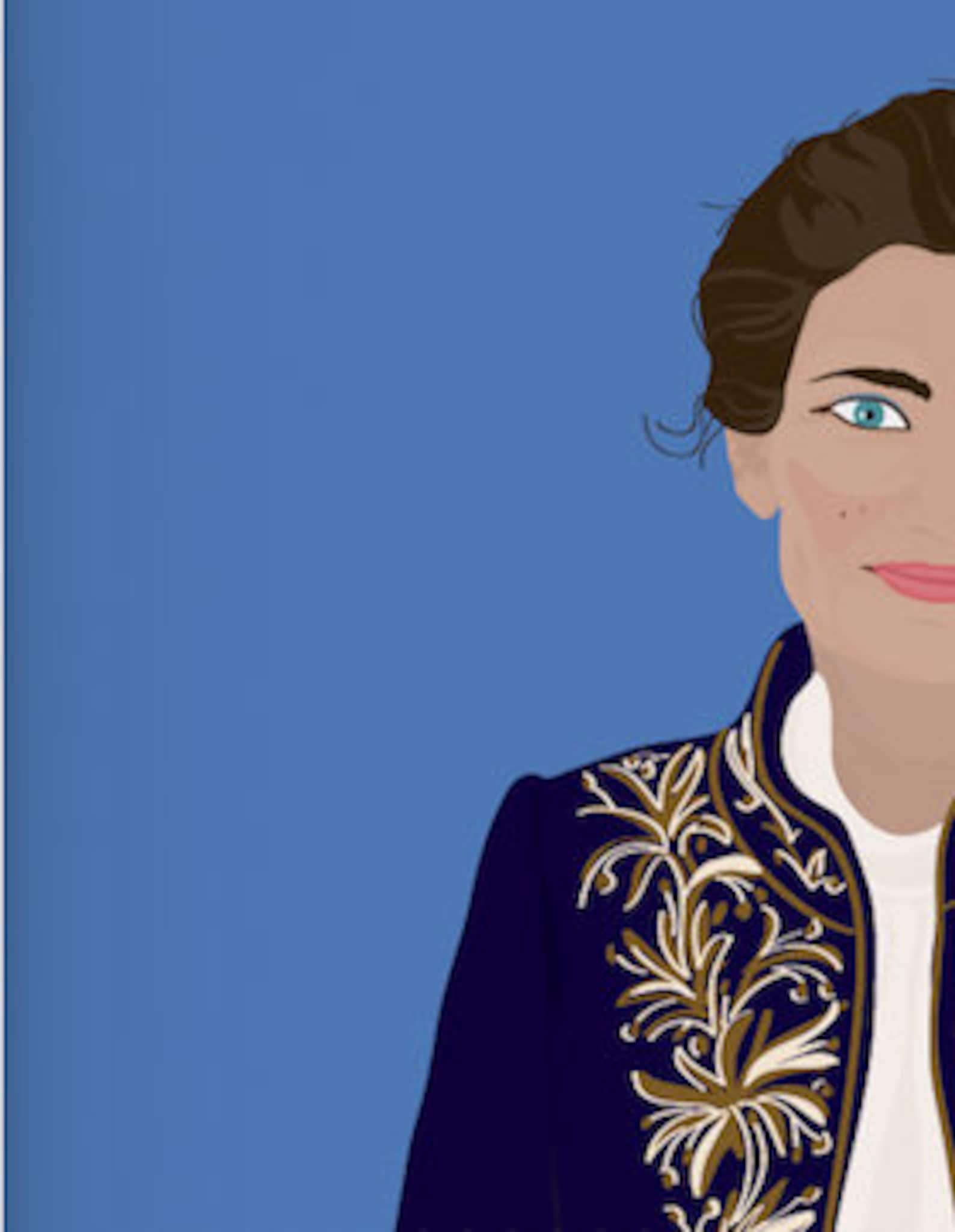 Portrait of Simone Veil, French Political Icon, Activist, Pop Art Gift ...