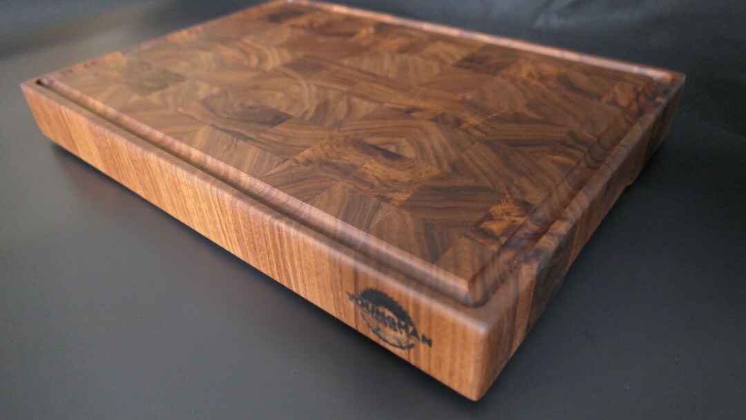 End Grain Walnut Butcher Block With Handles - Etsy