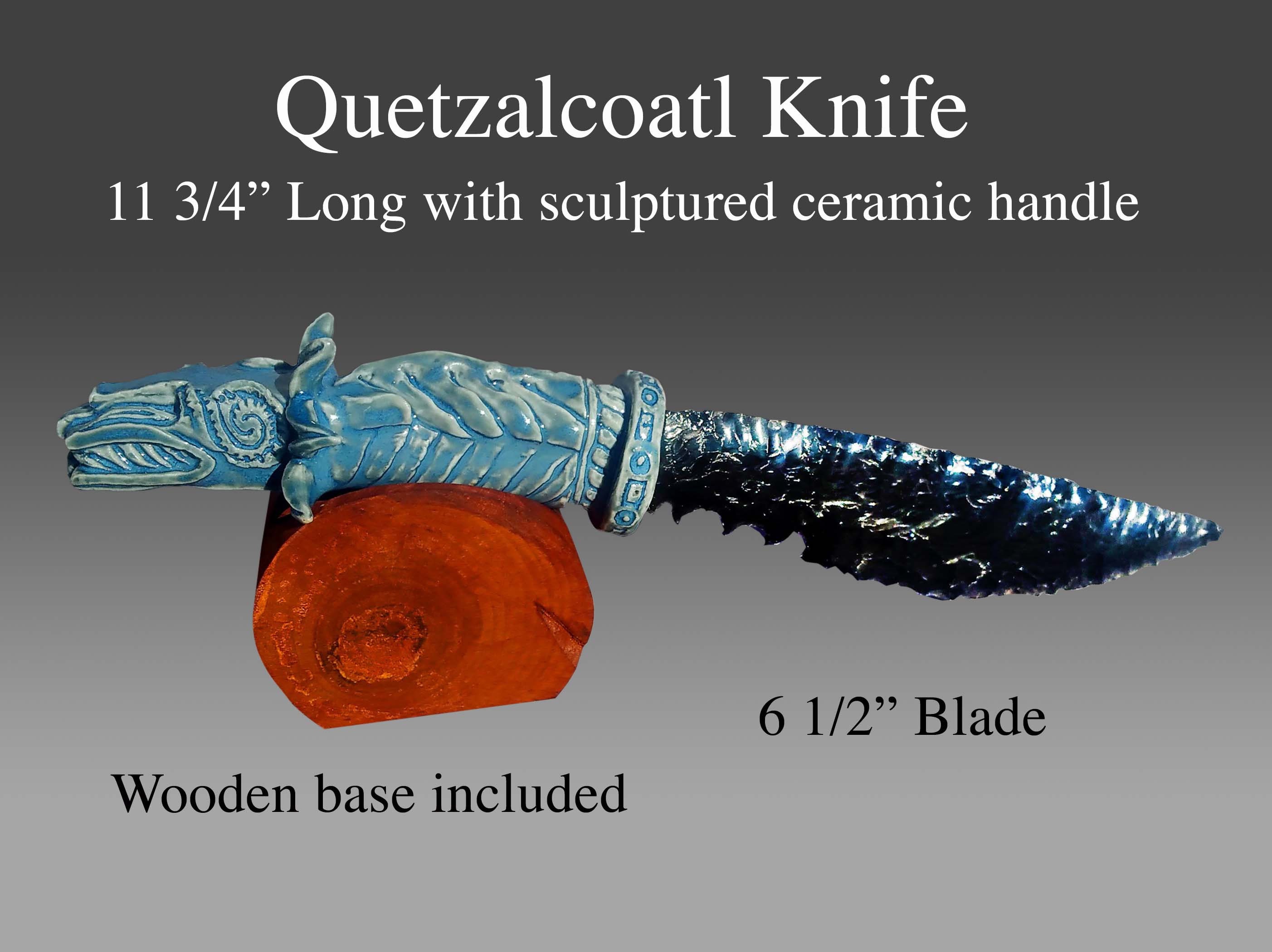 Aztec Obsidian Knife