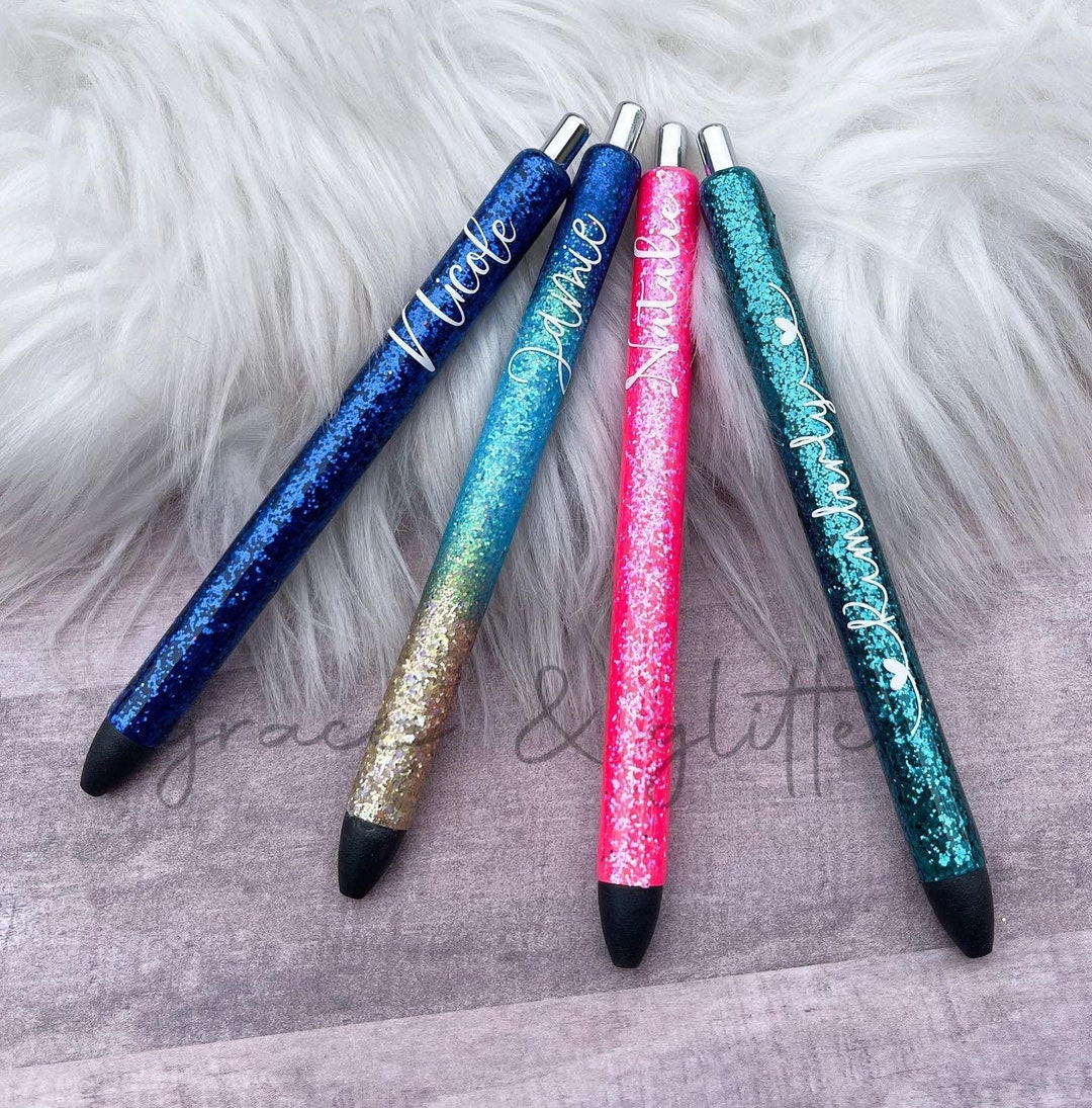 Custom Glitter Refillable Gel Pen | Personalized Glitter Pen | Custom ...