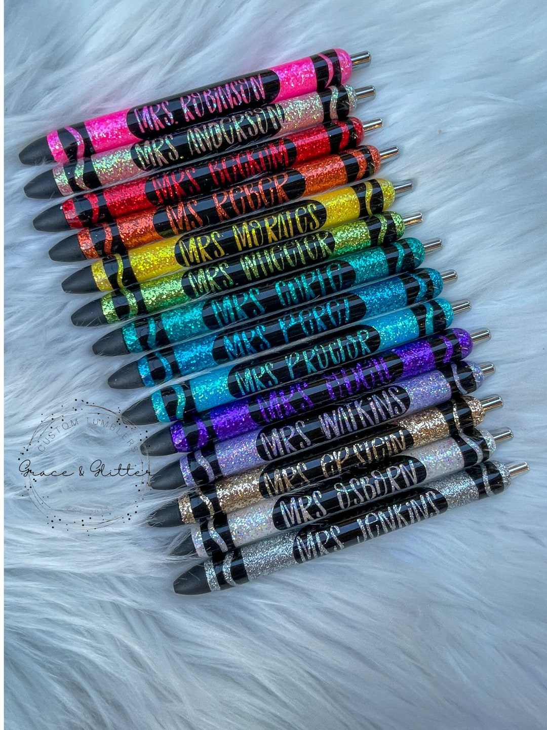 Glitter Teacher Pen | Teacher Gift | Custom Glitter Refillable Gel Pen ...