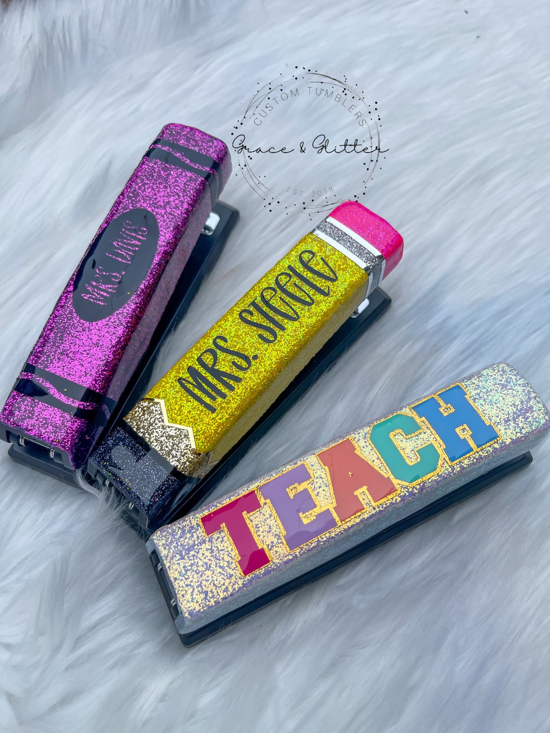 Personalized Teacher Stapler | Teacher Stapler | Glitter Stapler | Cute ...