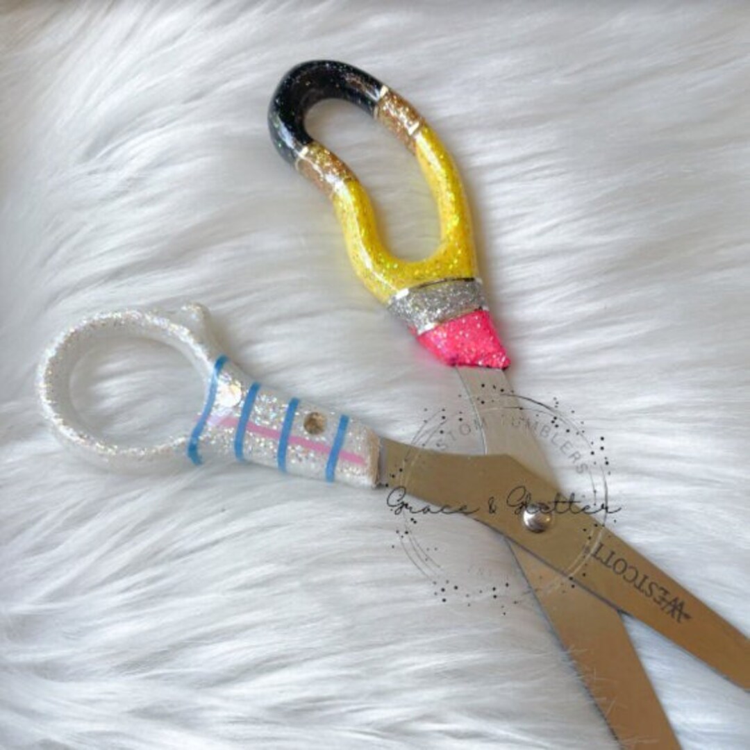 Pencil Scissors | Paper Scissors | Glitter Scissors | Gift for Teacher ...
