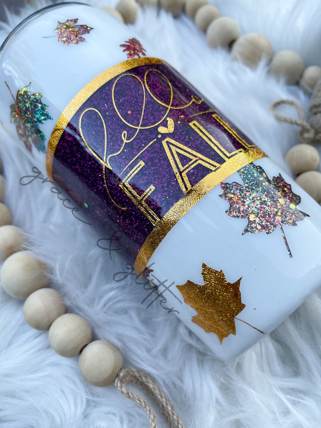 Hello Fall Tumbler | Fall Tumbler | Autumn Tumbler | Falling Leaves ...