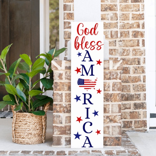 Patriotic Porch Sign - Etsy