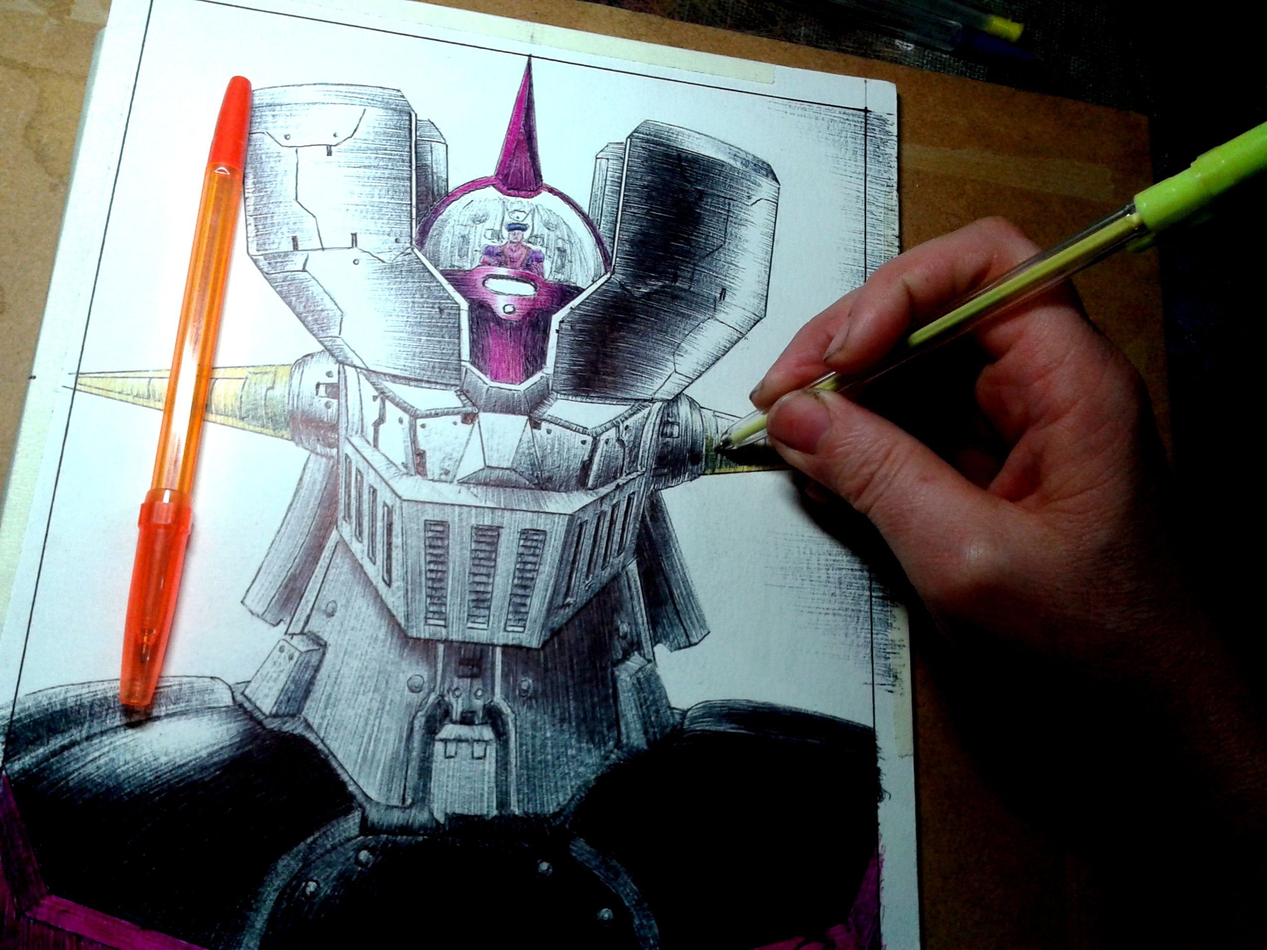 Mazinger Z Infinity. Drawing Made With Pens. - Etsy