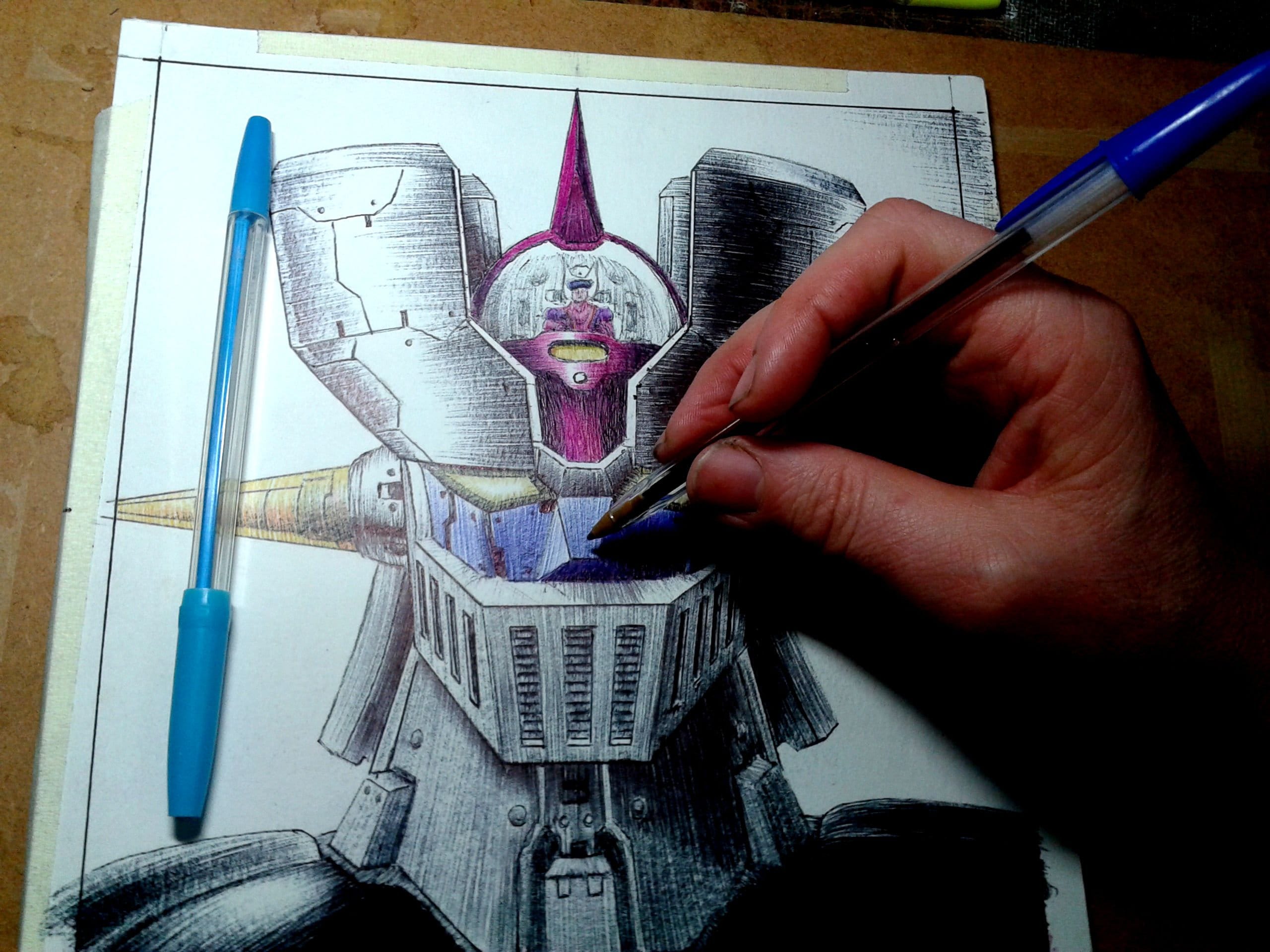 Mazinger Z Infinity. Drawing Made With Pens. - Etsy
