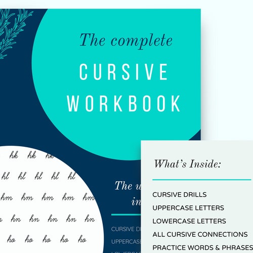 CURSIVE Worksheets Uppercase and Lowercase Cursive Letters - Etsy