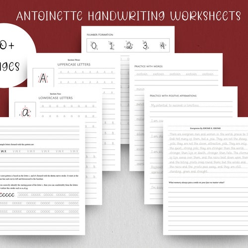 Handwriting Practice Sheets - Etsy Australia