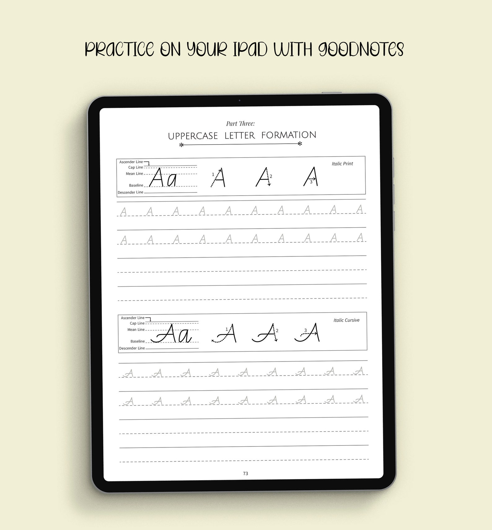 ITALIC HANDWRITING WORKBOOK Transitioning From Italic Print - Etsy