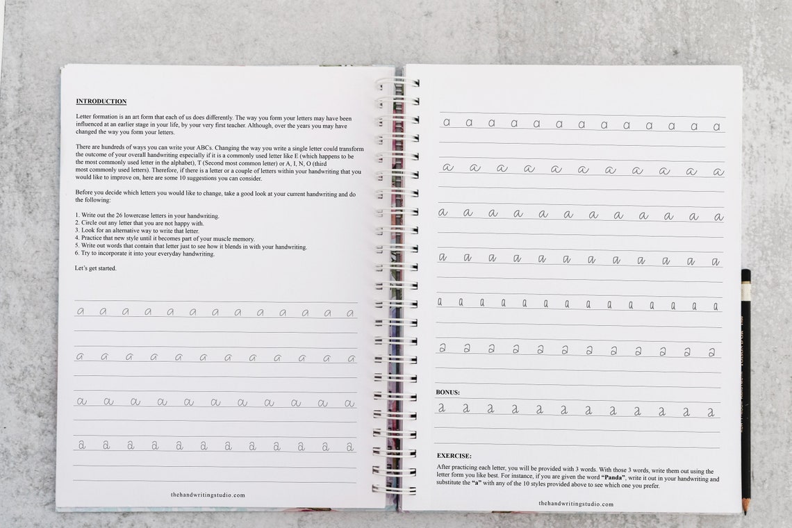 Handwriting Practice Sheets 10 Different Ways to Write Your - Etsy