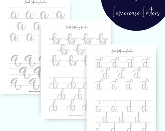 CURSIVE Worksheets Uppercase and Lowercase Cursive Letters - Etsy