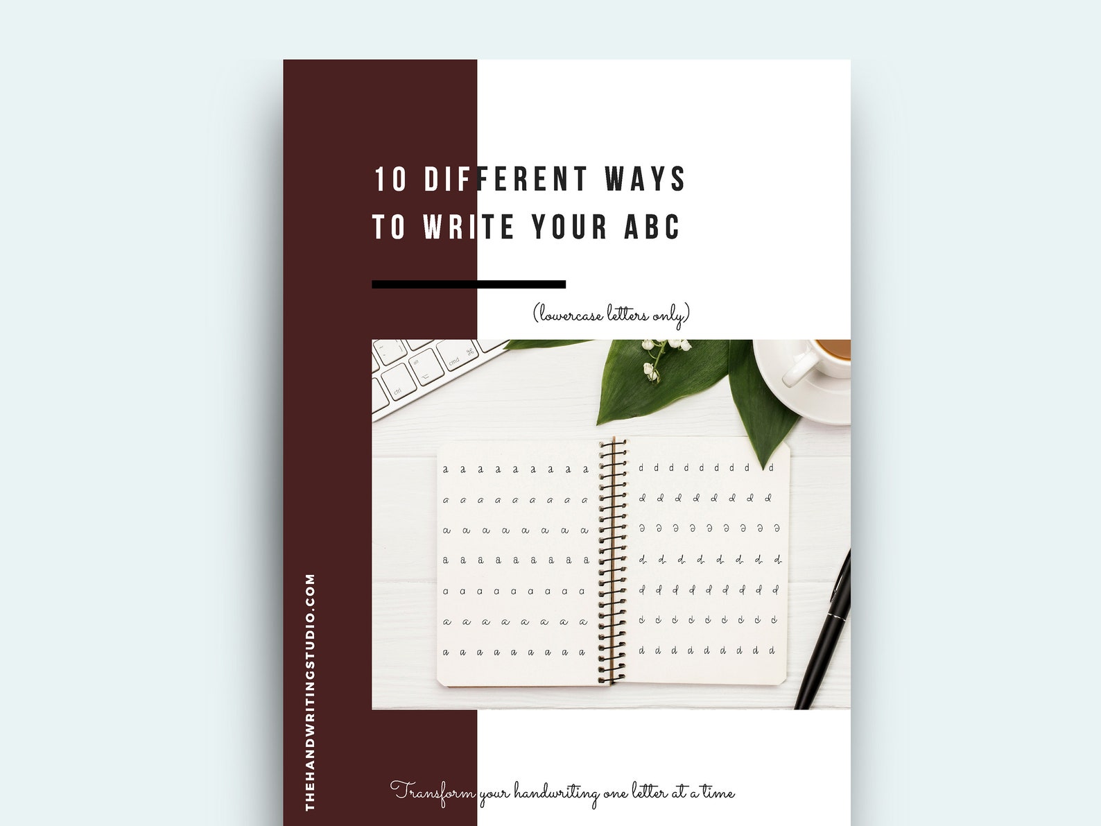 Handwriting Practice Sheets, 10 Different Ways to Write Your Alphabet ...