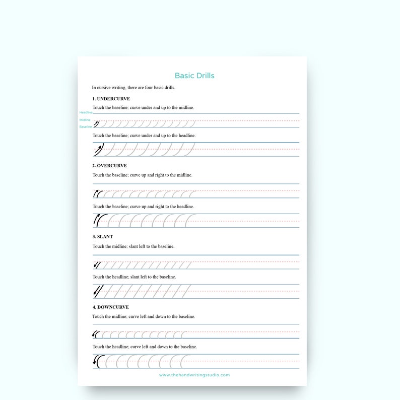 CURSIVE Worksheets Uppercase and Lowercase Cursive Letters - Etsy