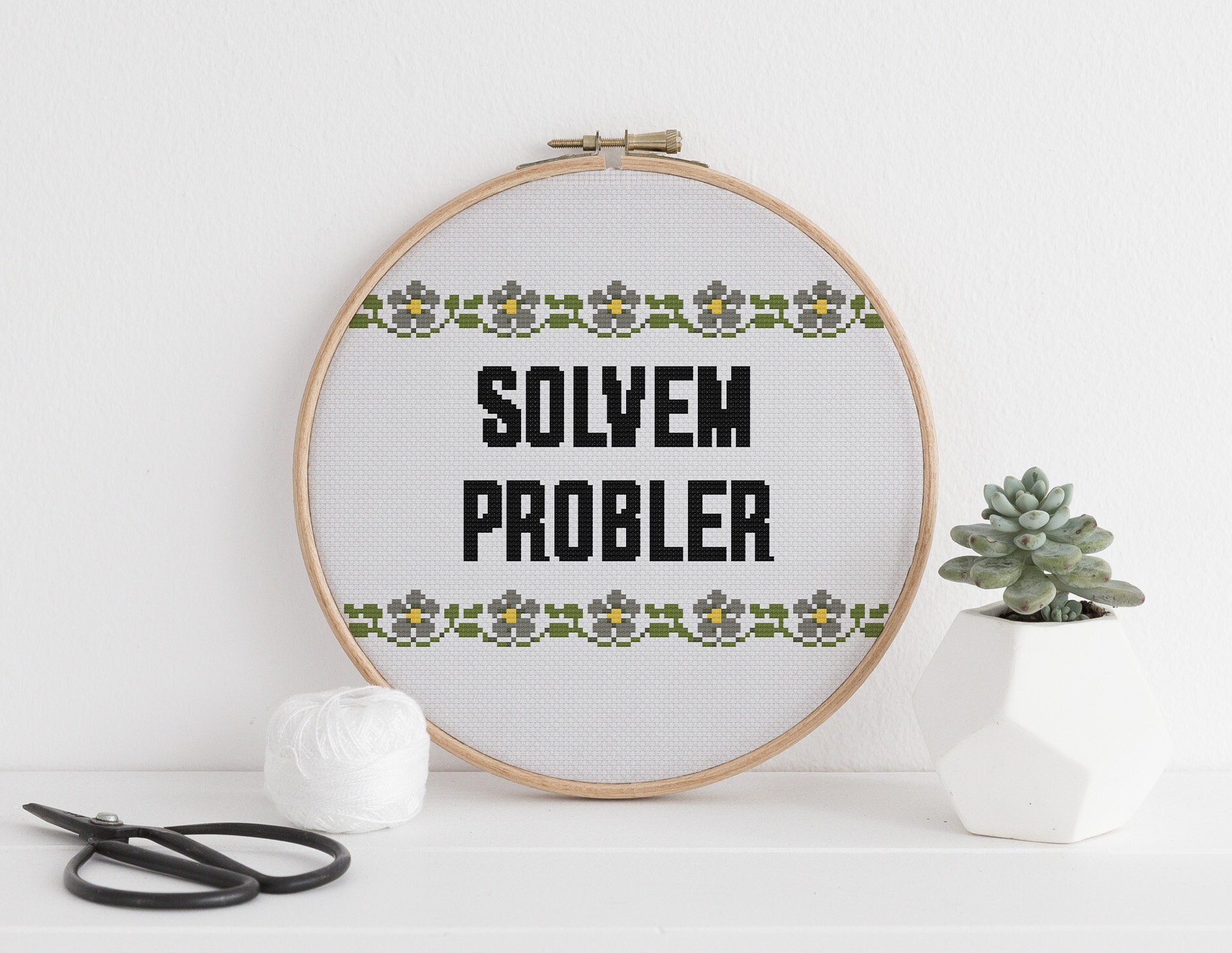 Solvem Probler Funny Cross Stitch Pattern Problem Solver - Etsy UK
