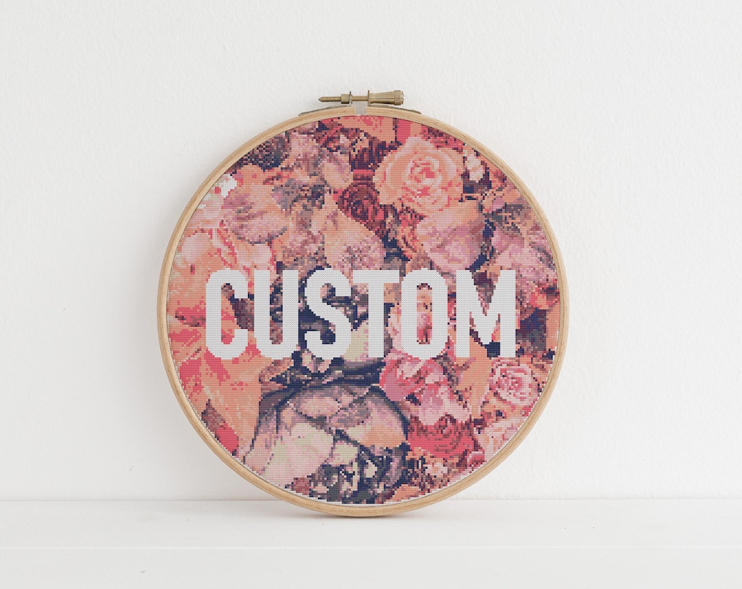 Digitally Delivered Custom Cross Stitch Pattern 62 Floral Flowers Roses ...