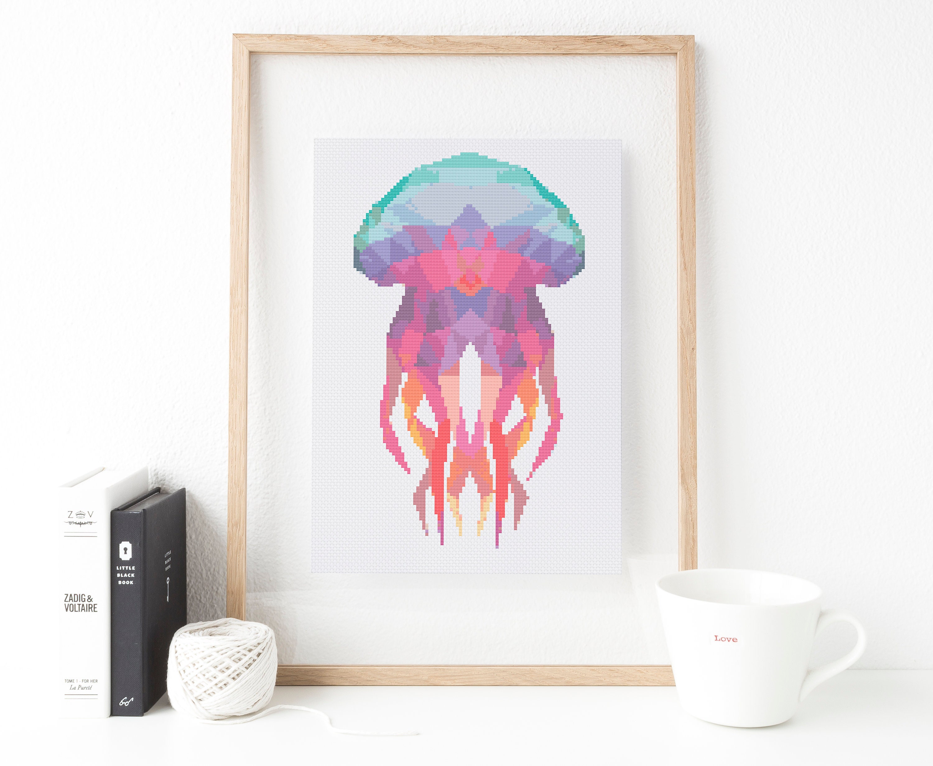 Jellyfish Geometric Cross Stitch Pattern PDF - Etsy