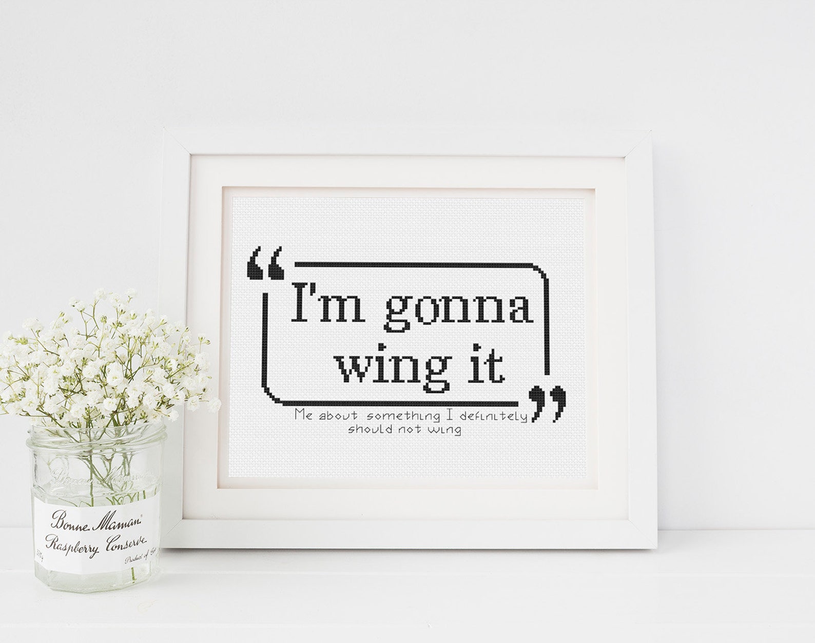I'm Gonna Wing It Counted Cross Stitch Xstitch Funny - Etsy UK