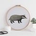Badger Polygonal Geometric Cross Stitch Pattern PDF - Etsy