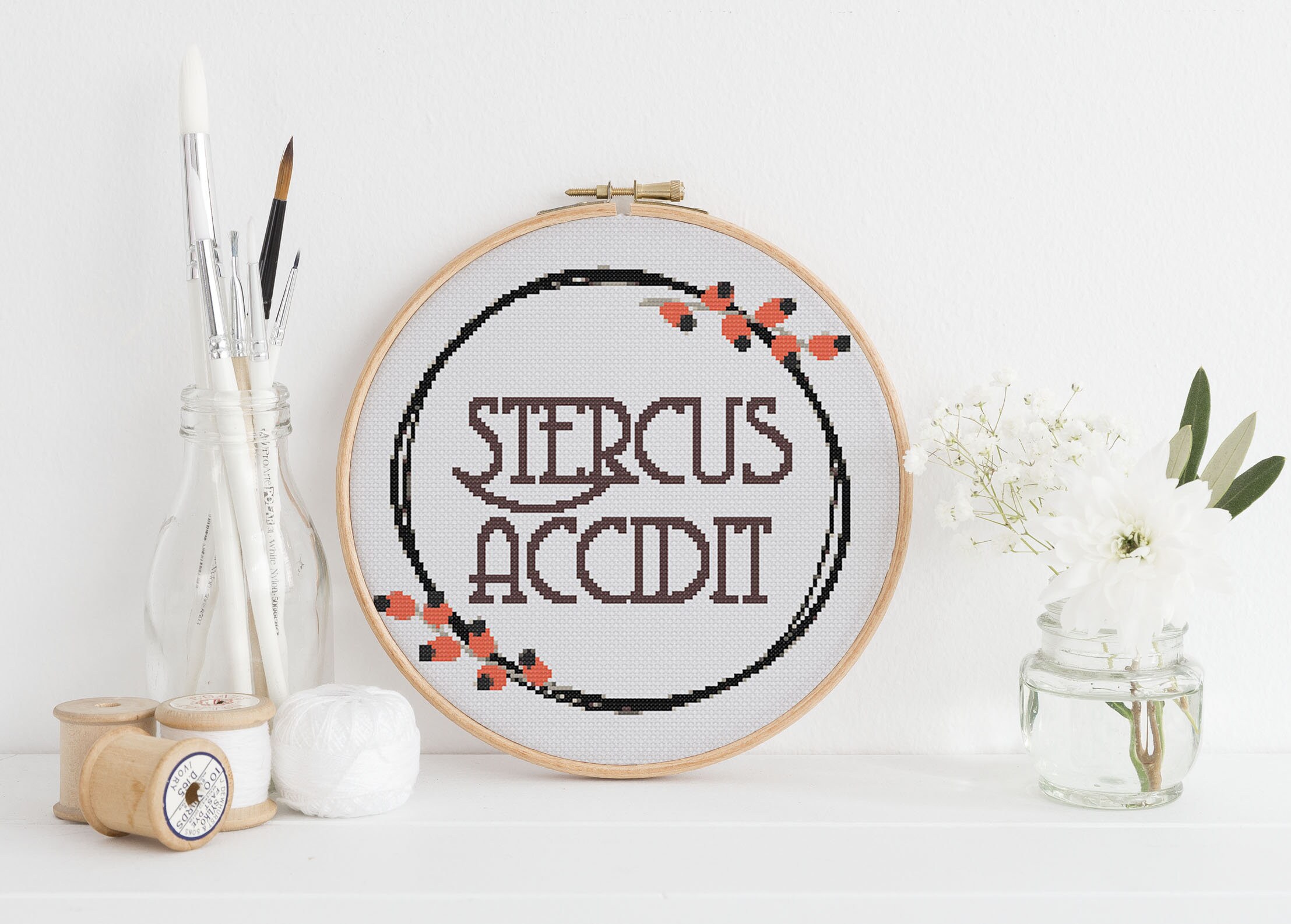 Stercus Accidit Latin Shit Happens Latin Cross Stitch Pattern | Etsy