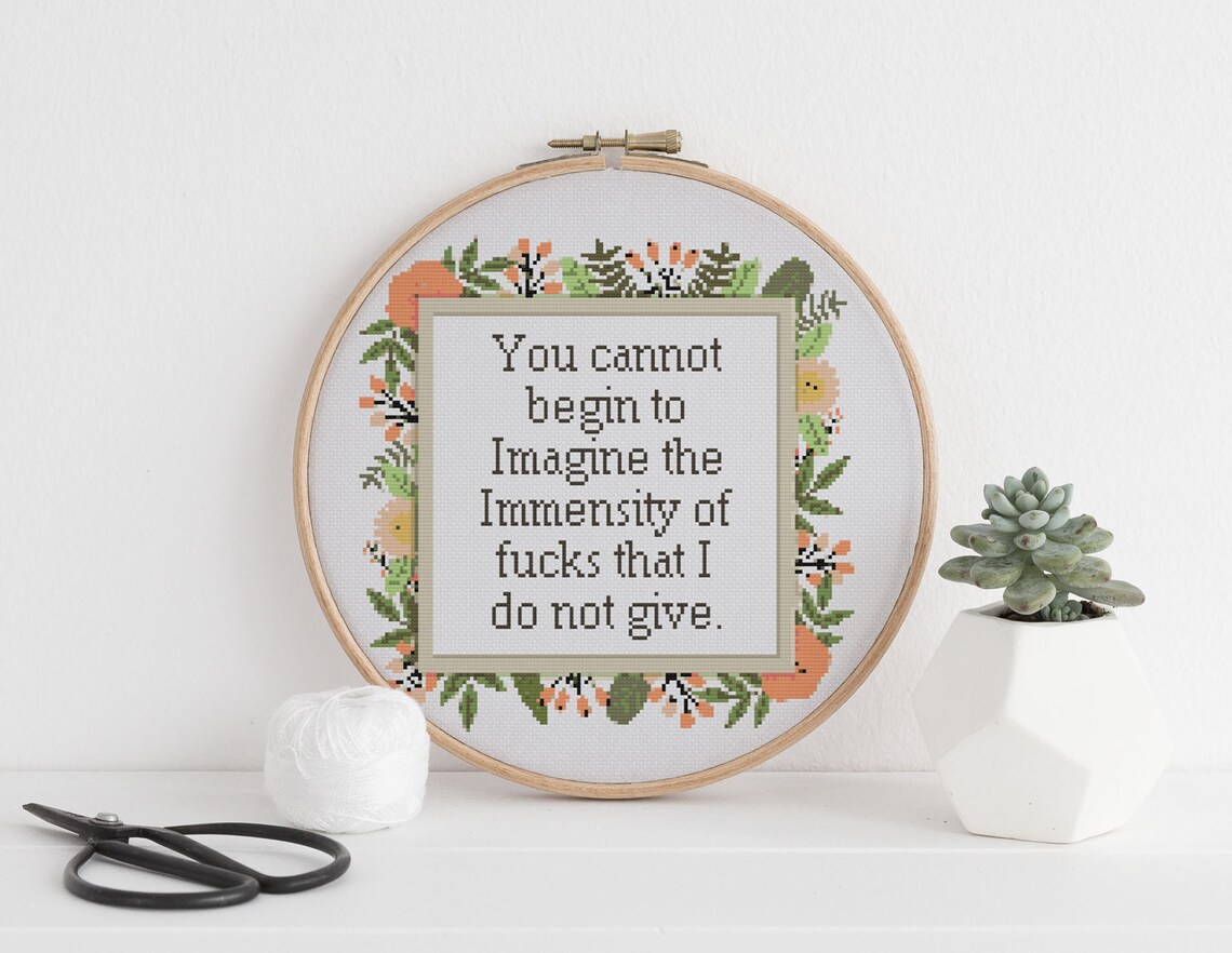 You Cannot Begin to Fathom the Immensity of Fcks That I Do | Etsy UK