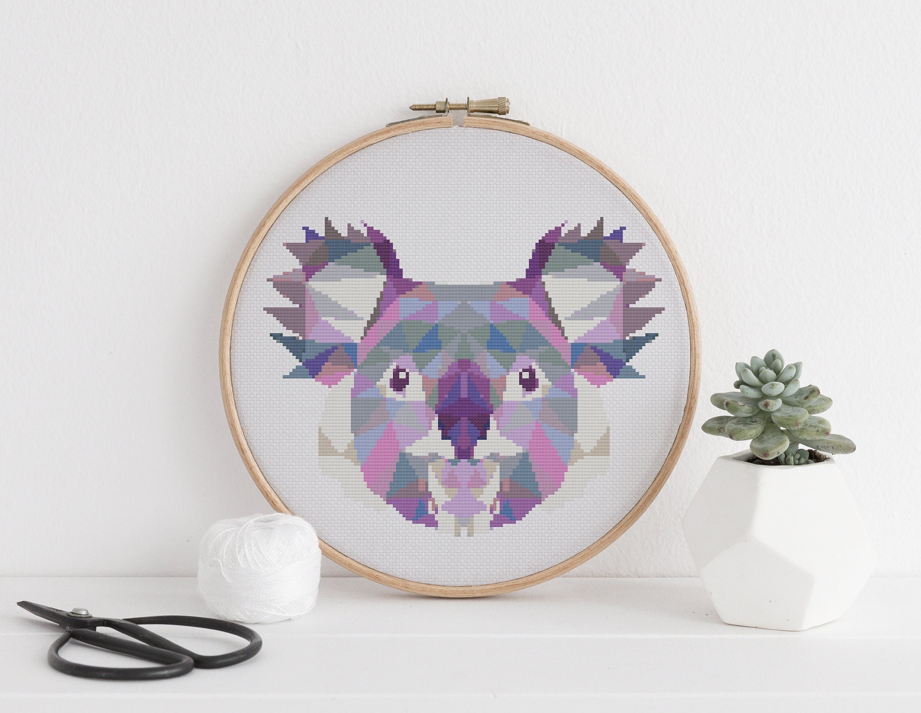 Polygonal Koala Geometric Cross Stitch Pattern PDF - Etsy Canada