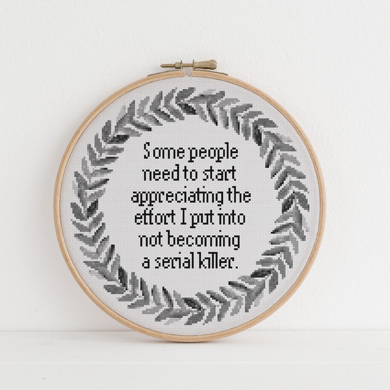 Serial Killer Cross Stitch - Etsy