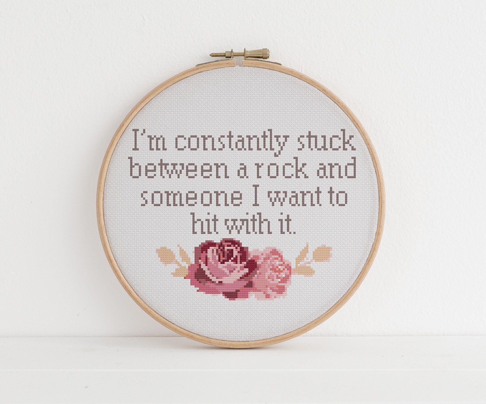 Im constantly stuck between a rock and someone I want to hit | Etsy