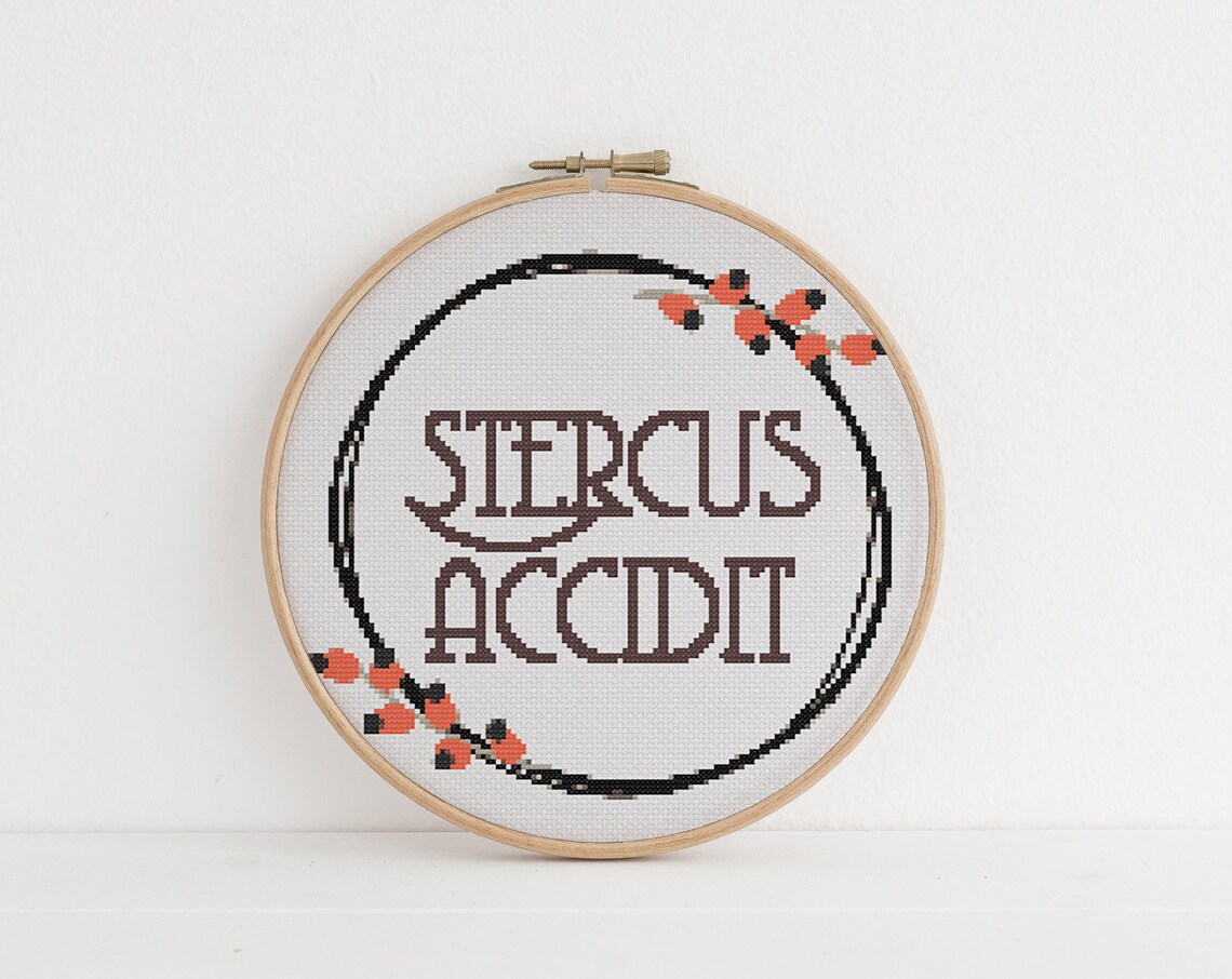 Stercus Accidit Latin Shit Happens Latin Cross Stitch Pattern - Etsy