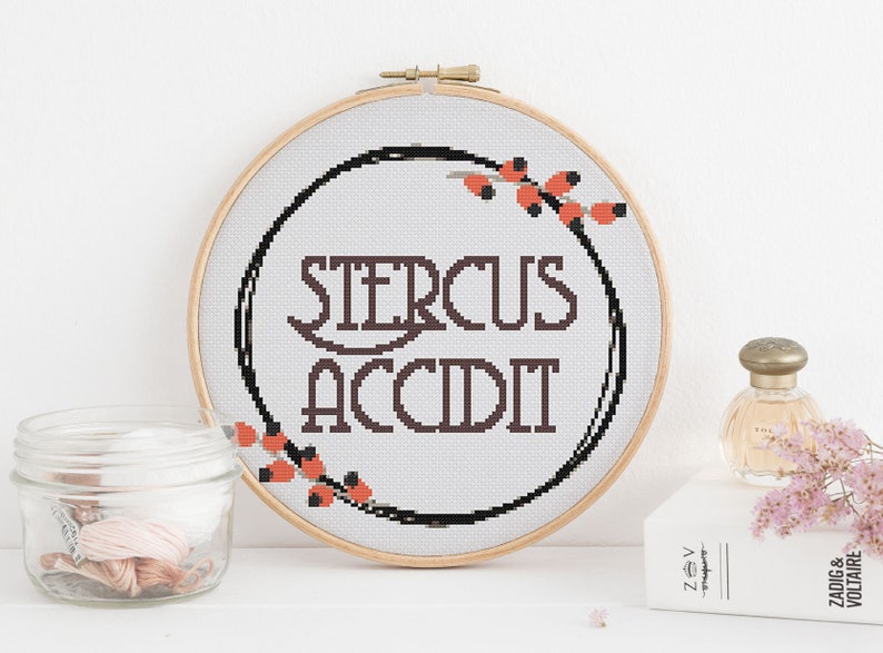 Stercus Accidit Latin Shit Happens Latin Cross Stitch Pattern - Etsy