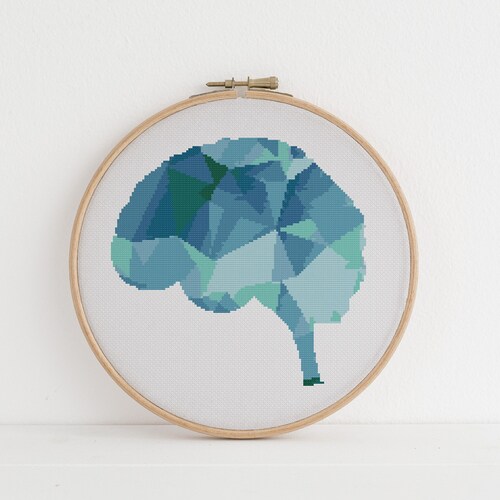Brain Dissection Cross Stitch Pattern Counted X Stitch Anatomy - Etsy