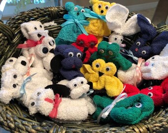 Washcloth animals | Etsy