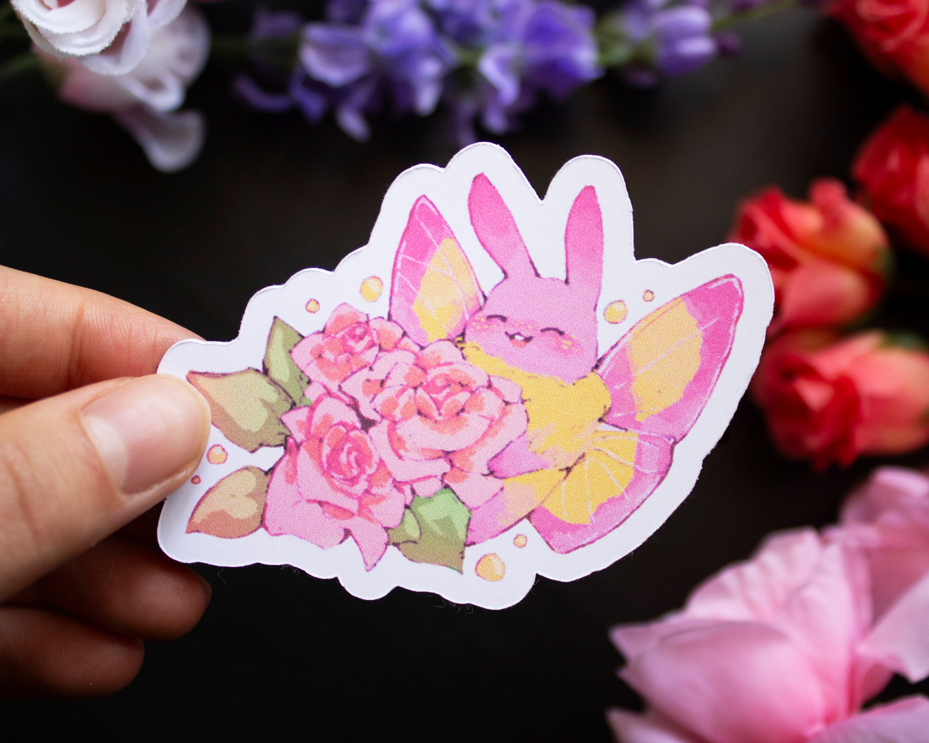 Moth Bun Stickers Matte Stickers, Bullet Journal Stickers, Laptop ...