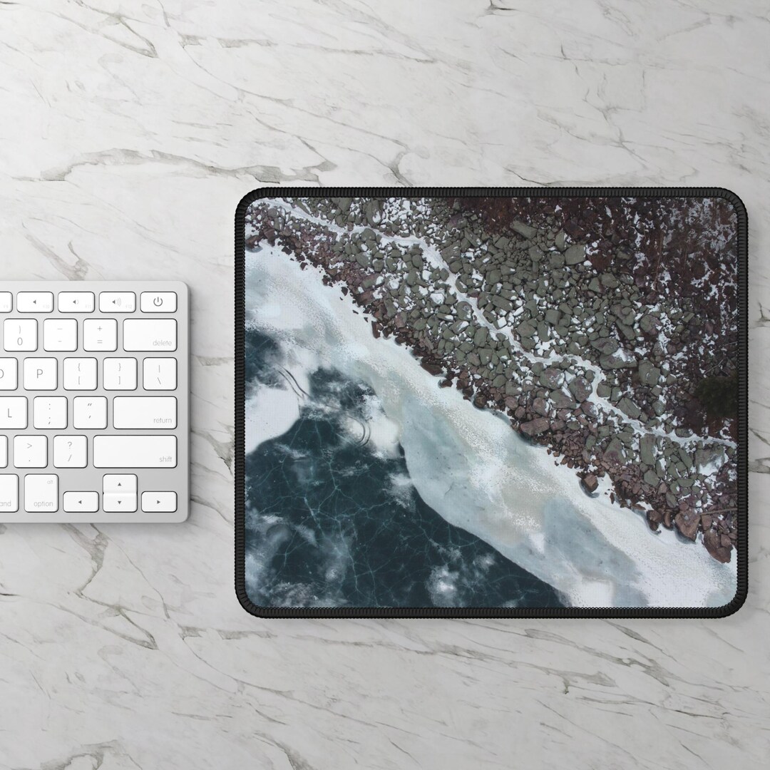 Frozen Lake Gaming Mouse Pad, Winter Wonderland Desk Mat, Ice ...
