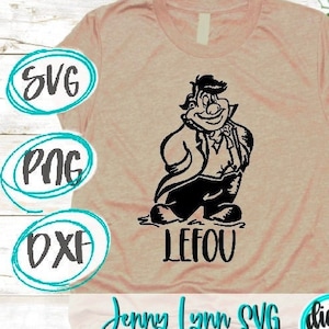 Beauty and the Beast SVG Lefou SVG Beauty and Beast Shirt Disneysvg Cut ...