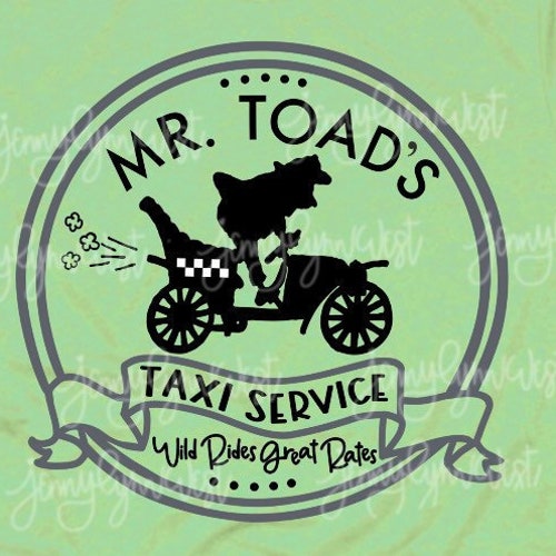 Mr. Toad's Taxi Service SVG Disneyland Park Shirt Digital | Etsy