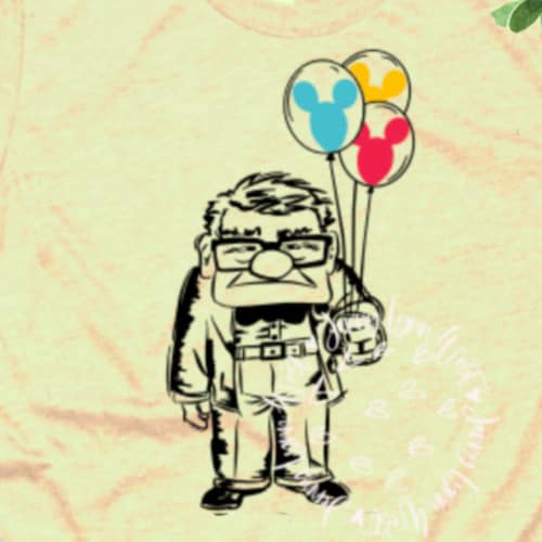 Carl SVG UP Carl at the Park Balloons up Design Cut File Iron - Etsy