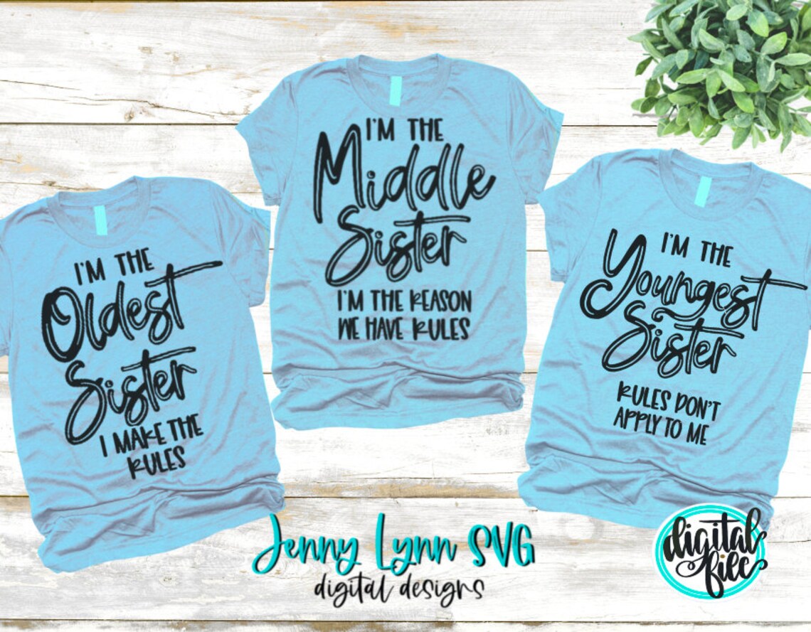 Sister Rules SVG Shirts Sister Family Svg Iron on Cricut Printable ...