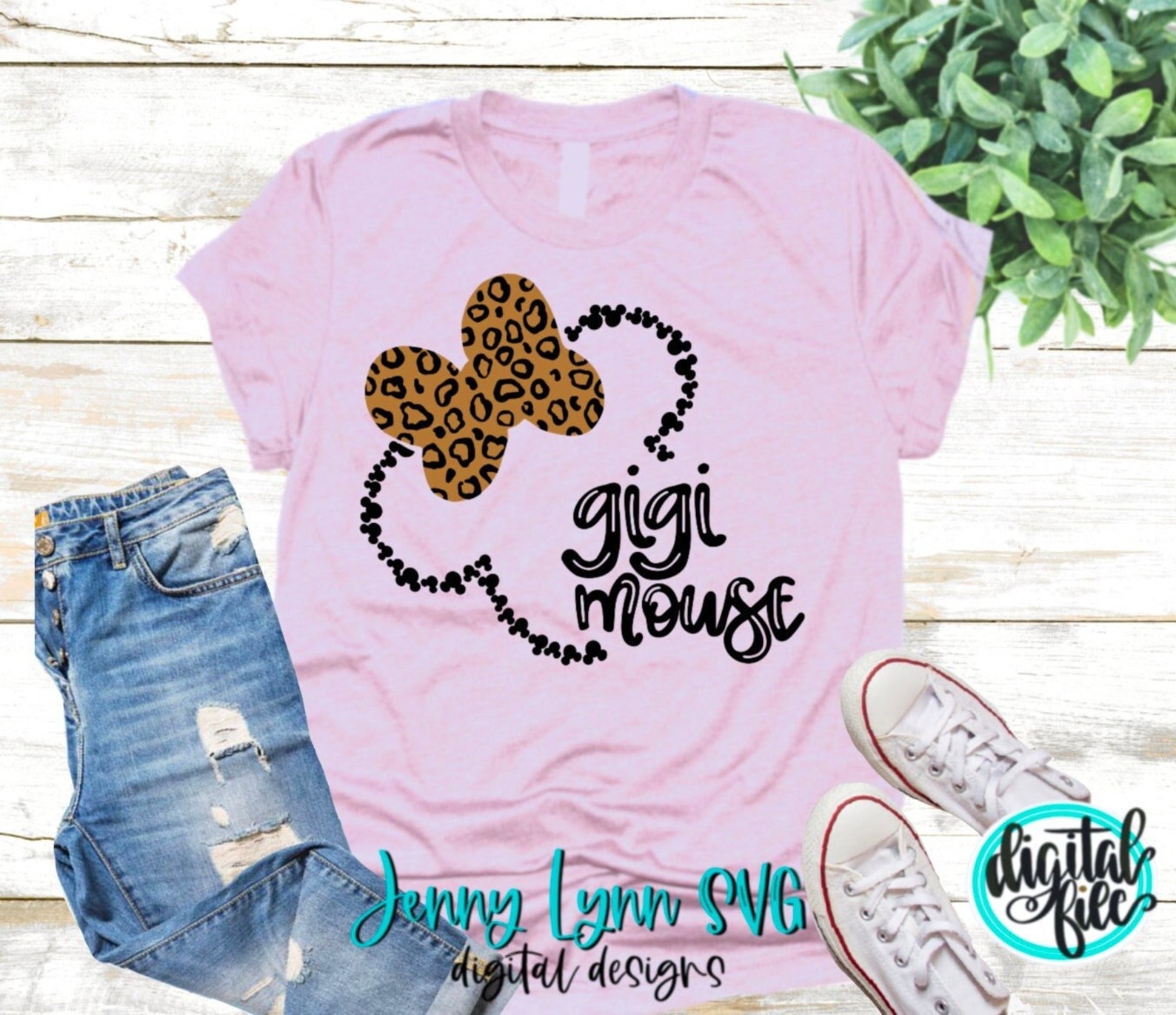 Gigi Mouse SVG Leopard Grandma Mouse Heads Digital File SVG Hand ...