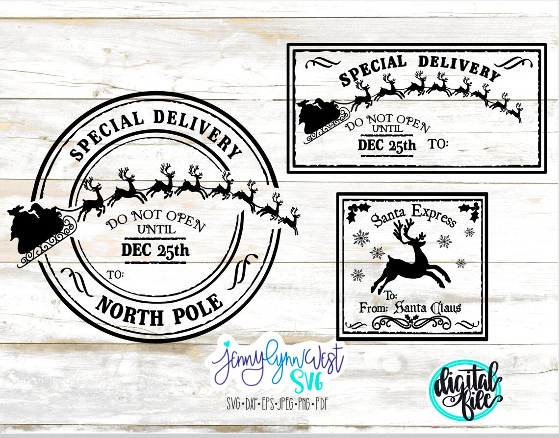 Christmas SVG Bundle SVG Santa Gift Tags PNG Svg Cut File Cricut ...