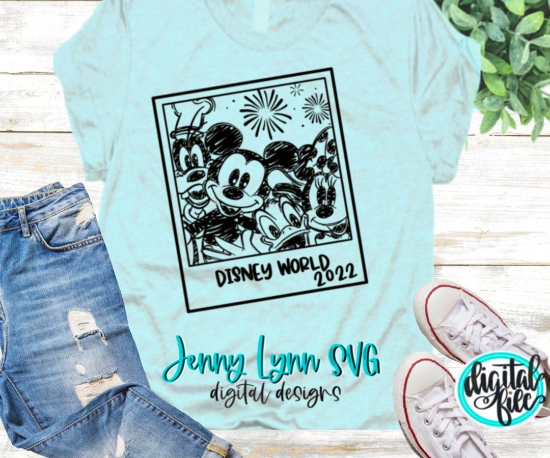 Mickey Mouse Gang Polaroid SVG Disneyworld PNG Dxf Classic - Etsy
