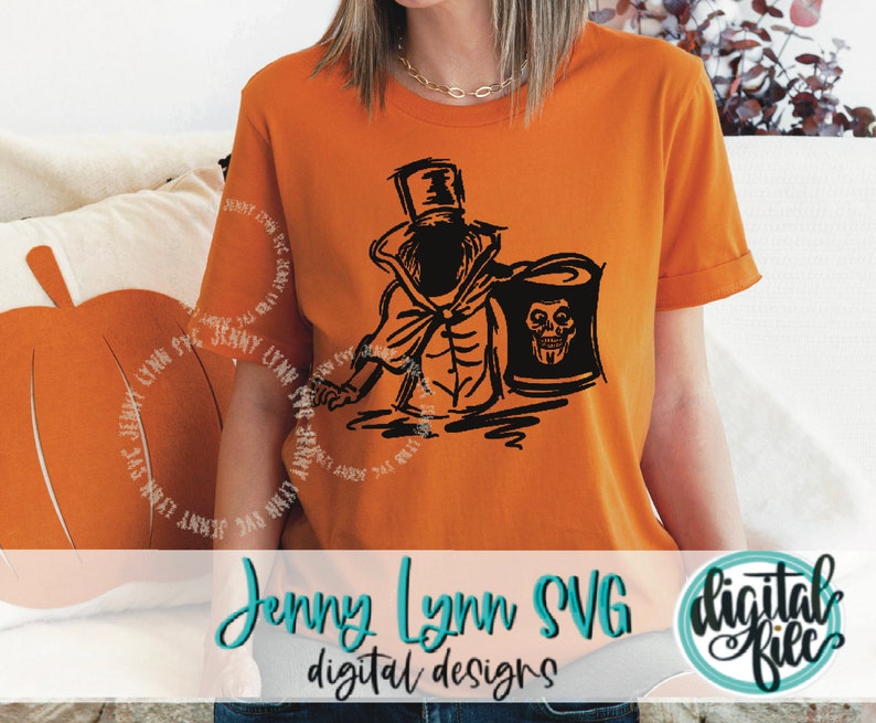 Haunted Mansion Hatbox Ghost Sketch SVG Haunted Mansion SVG - Etsy