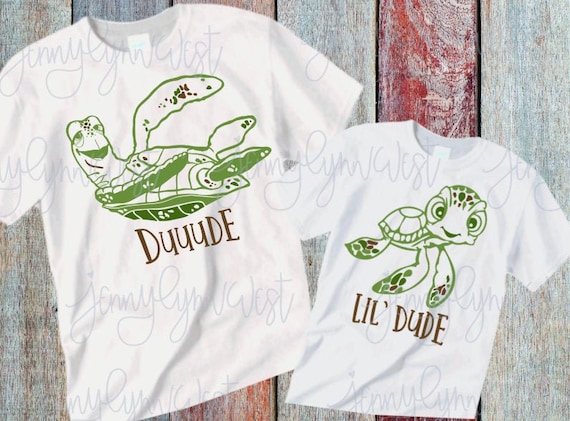 Disneysvg Turtle Crush Nemo Dude Lil Dude SVG Cut File Shirts - Etsy